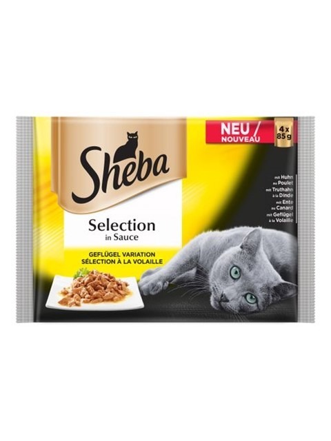 Sheba Chicken Selection Pouch – Паучове за котки с птичи ястия в сос ...